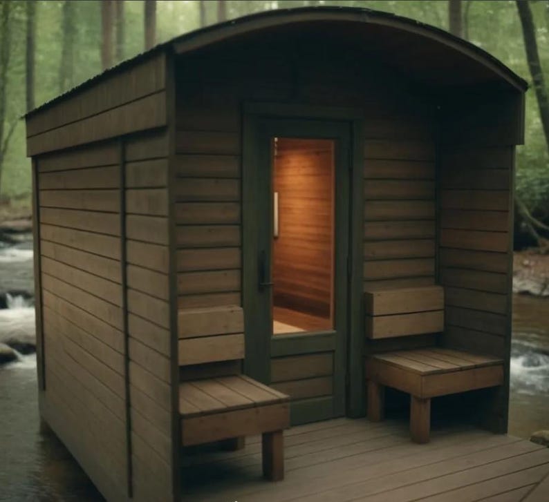 DIY Building Guide - Detailed Plans for a Spacious Modern Outdoor Sauna ...