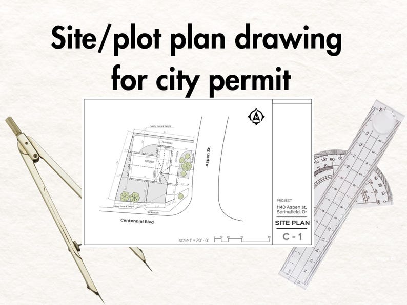 Custom Site Plan Drawing for Building Permit – Autocad Plot Plan ...