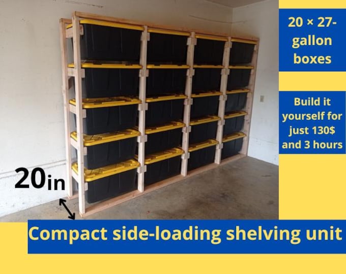 Ultimate 27-gallon Mobile Tote Storage Rack Plans | Garage Shelves ...