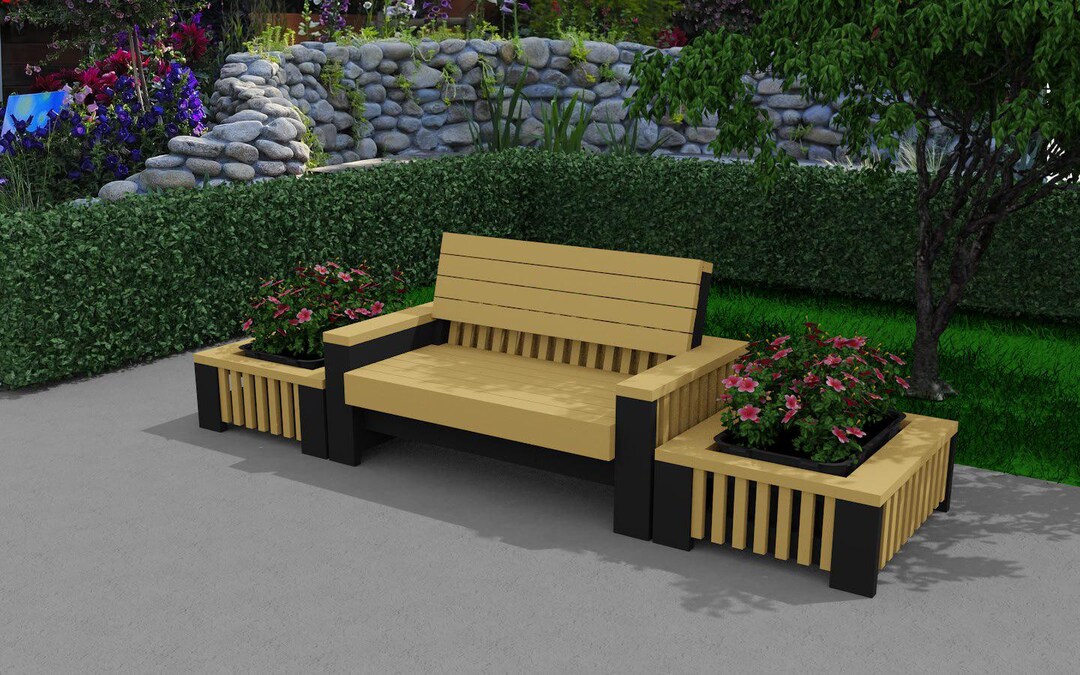 Luxury DIY Outdoor Planter Bench – Woodworking Plans for a Stunning ...