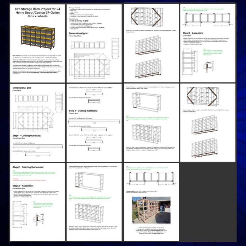 Ultimate 27-gallon Tote Storage Rack Plans | Garage Shelves Plans (4x6 ...