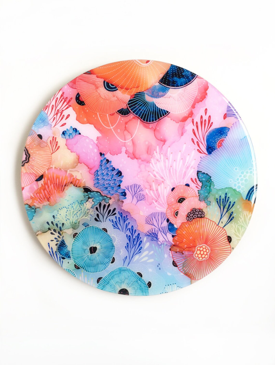 Resin Covered Print on Round Panel Ascend - Etsy