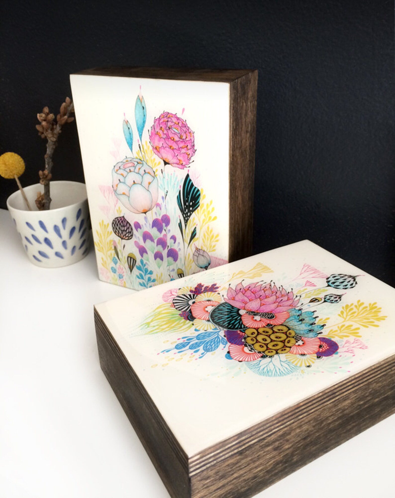 Set of 2 Resin Prints Comely and Nestle Fine Art Prints | Etsy