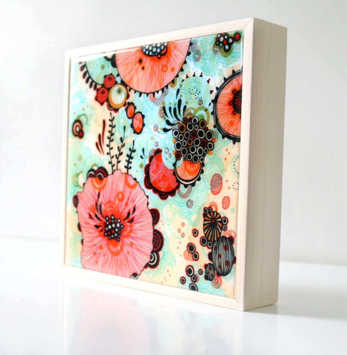 Simmer Resin-coated Print on Wood Panel - Etsy