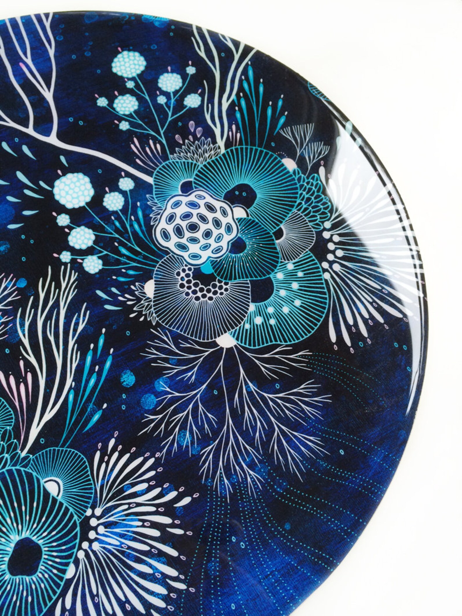 Resin Covered Print on Round Panel, Moonlight - Etsy