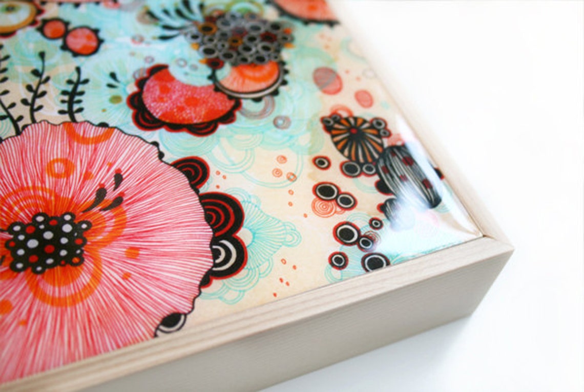 Simmer Resin-coated Print on Wood Panel - Etsy