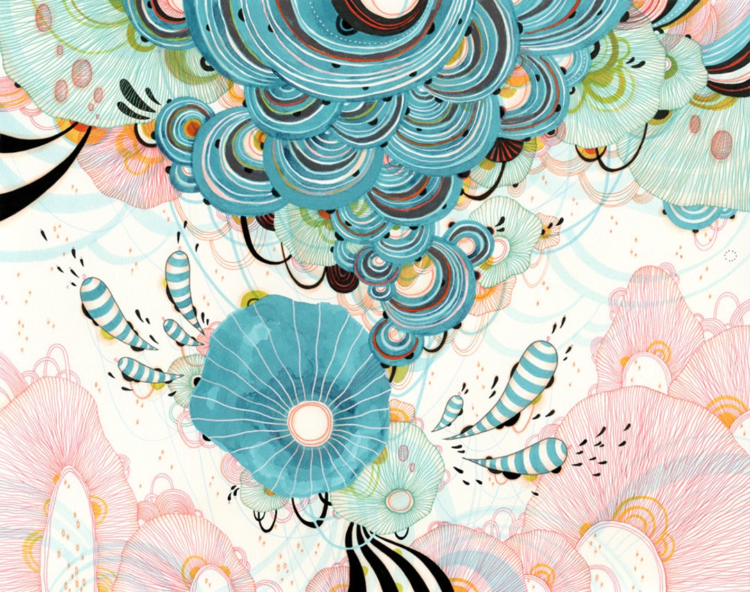 Puff - Print | Modern Art Print of My Original Painting - Etsy