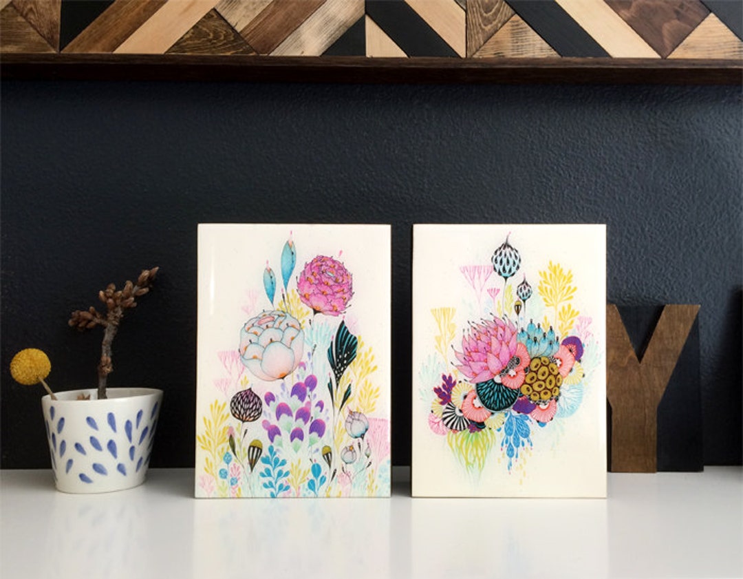 Set of 2 Resin Prints - Comely and Nestle, Fine Art Prints, Mounted ...