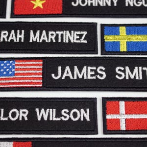 Custom Embroidered Military Flag Name Patch - Velcro Patch - Etsy