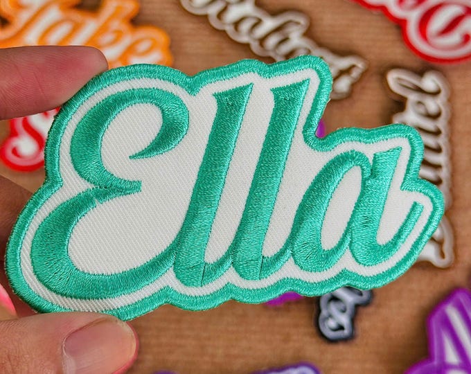 Personalized Iron on Name Patch- Custom Colors - Etsy