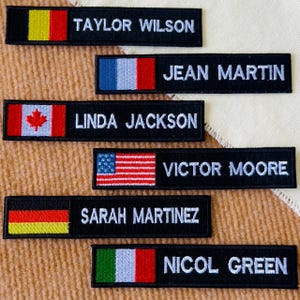 Custom Embroidered Military Flag Name Patch - Velcro Patch - Etsy