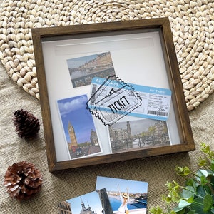 Ticket Memory Box for Travel Lover, Frame for Tickets, Admit One Travel ...