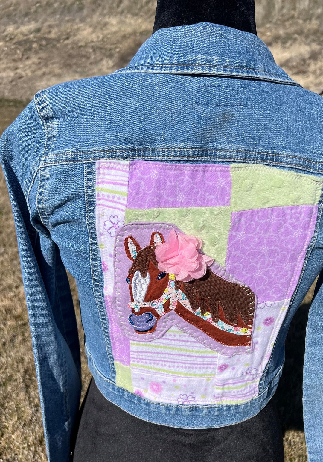 Petunia the Purple Pony Jean Jacket is Adorable and One of a Kind ...