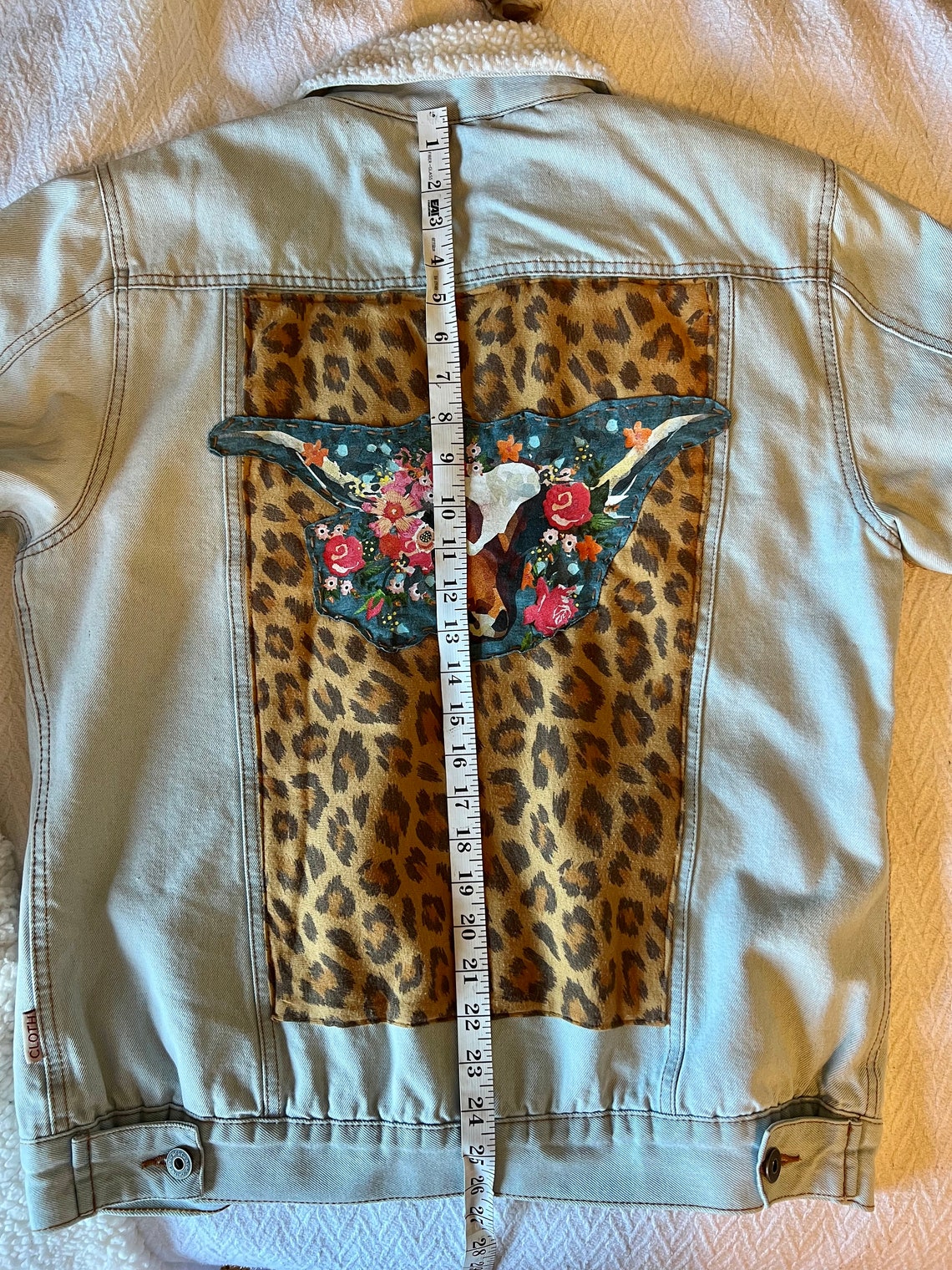 Lainey the Longhorn. is a Unique Cowgirl Western Jean Jacket, Leopard ...