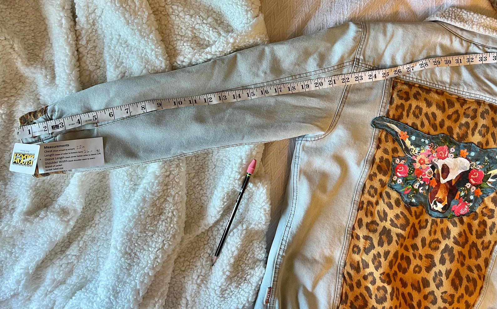 Lainey the Longhorn. is a Unique Cowgirl Western Jean Jacket, Leopard ...