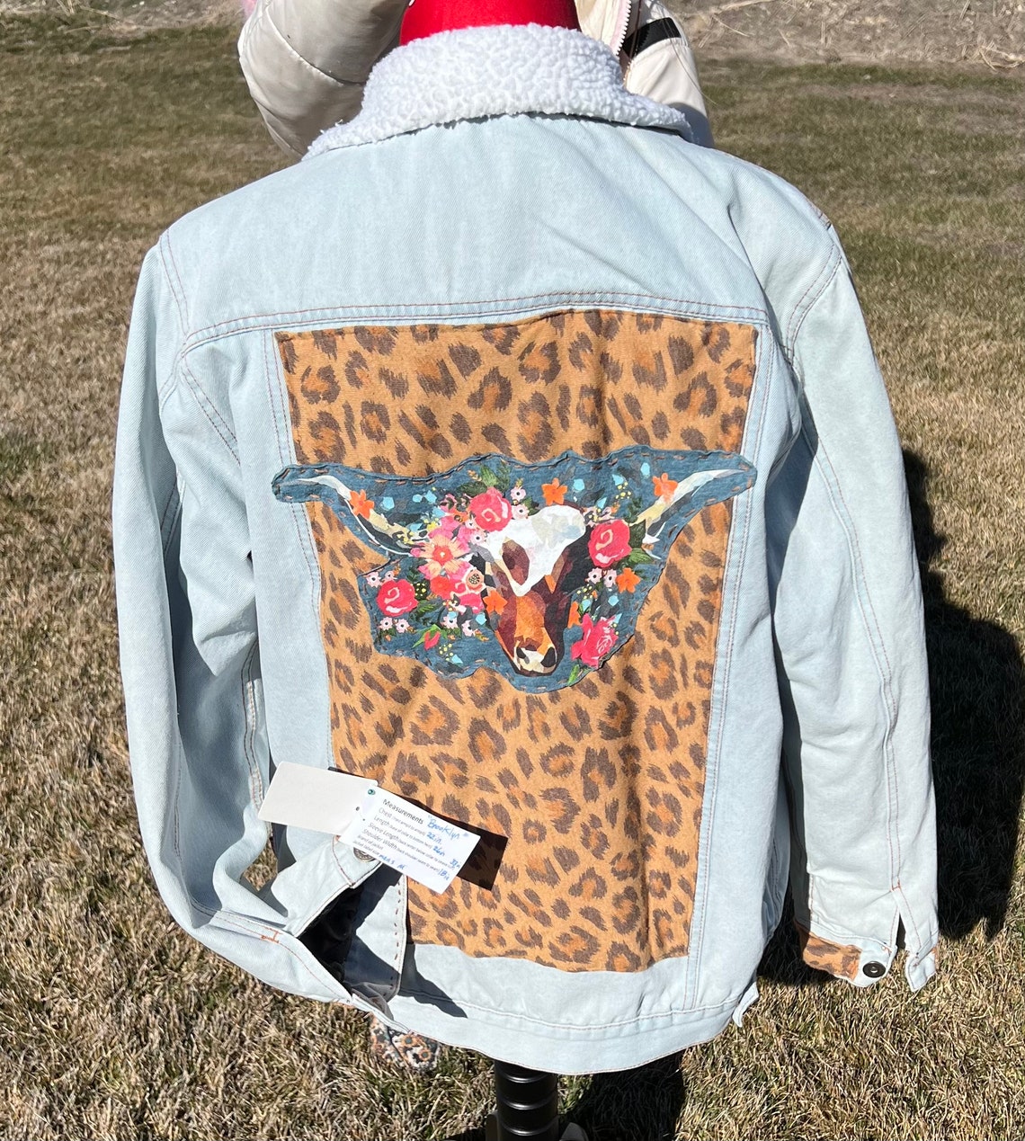 Lainey the Longhorn. is a Unique Cowgirl Western Jean Jacket, Leopard ...
