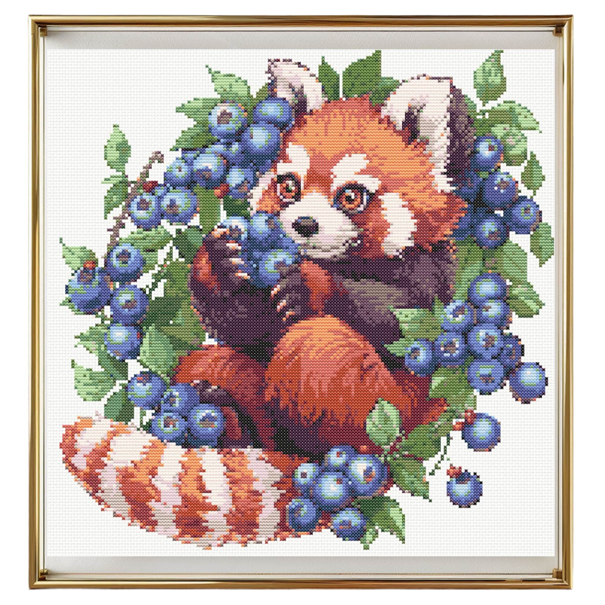 Red Panda Cross Stitch Pattern Instant PDF Download - Red Panda With ...
