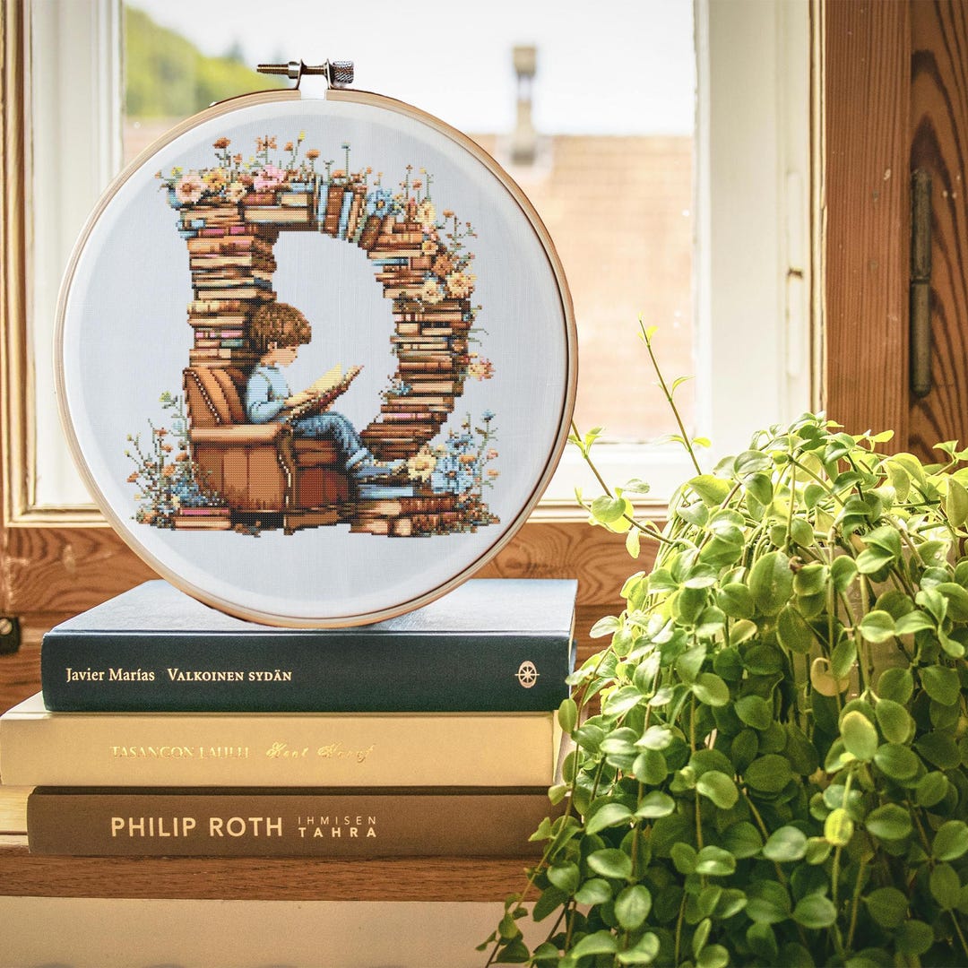 Monogram Cross Stitch Pattern Instant PDF Download - Letter “D ...
