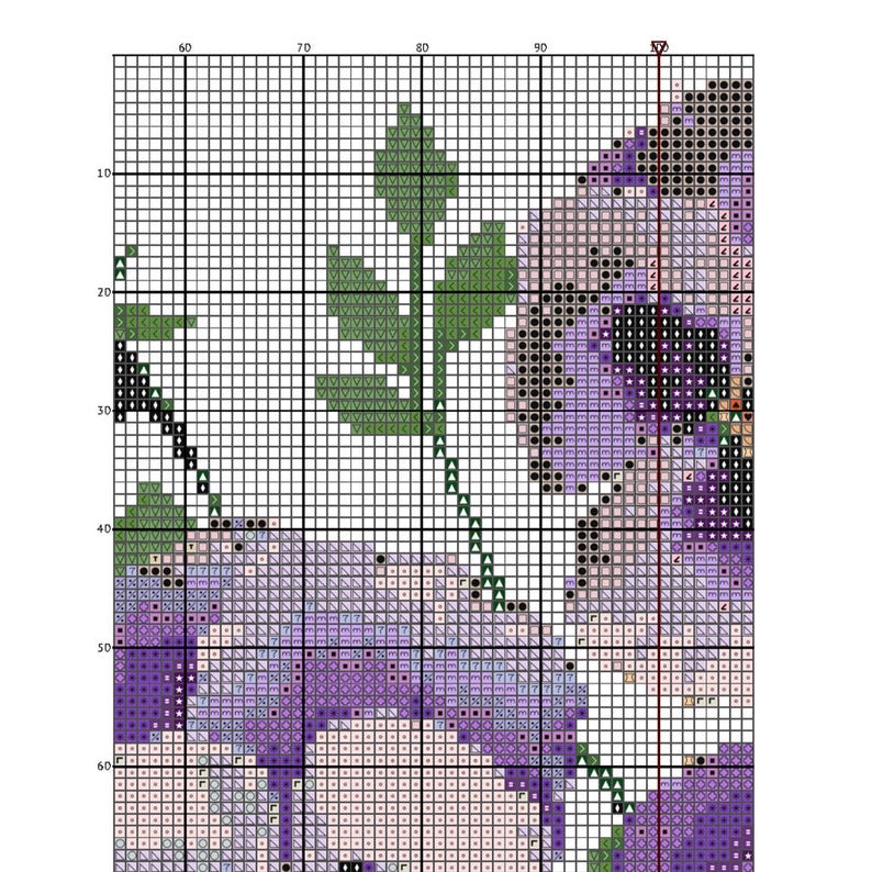 Violets Cross Stitch Pattern Instant PDF Download - Violets in a Jar ...