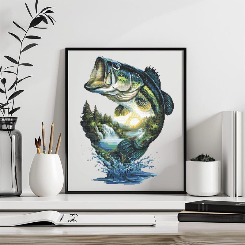 Fishing Cross Stitch - Etsy