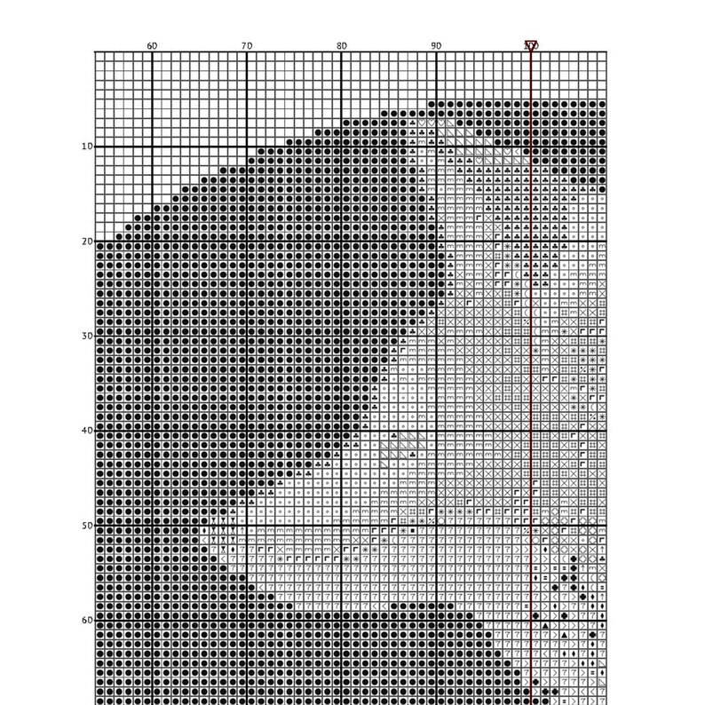 Fox Cross Stitch Pattern Instant PDF Download - Fox Forest and Moon ...