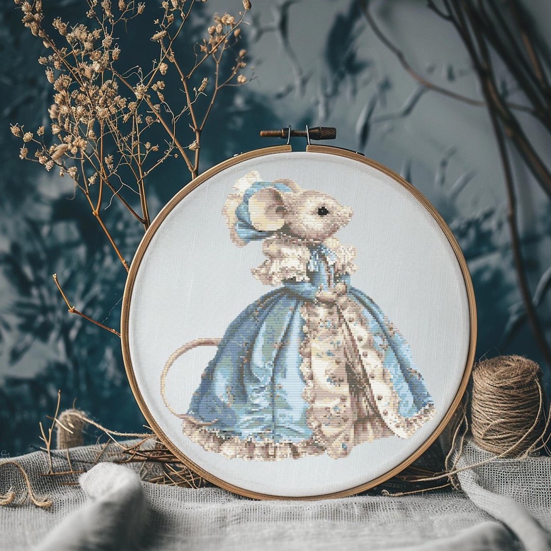 Mouse Cross Stitch Pattern Instant PDF Download - Victorian Mouse ...