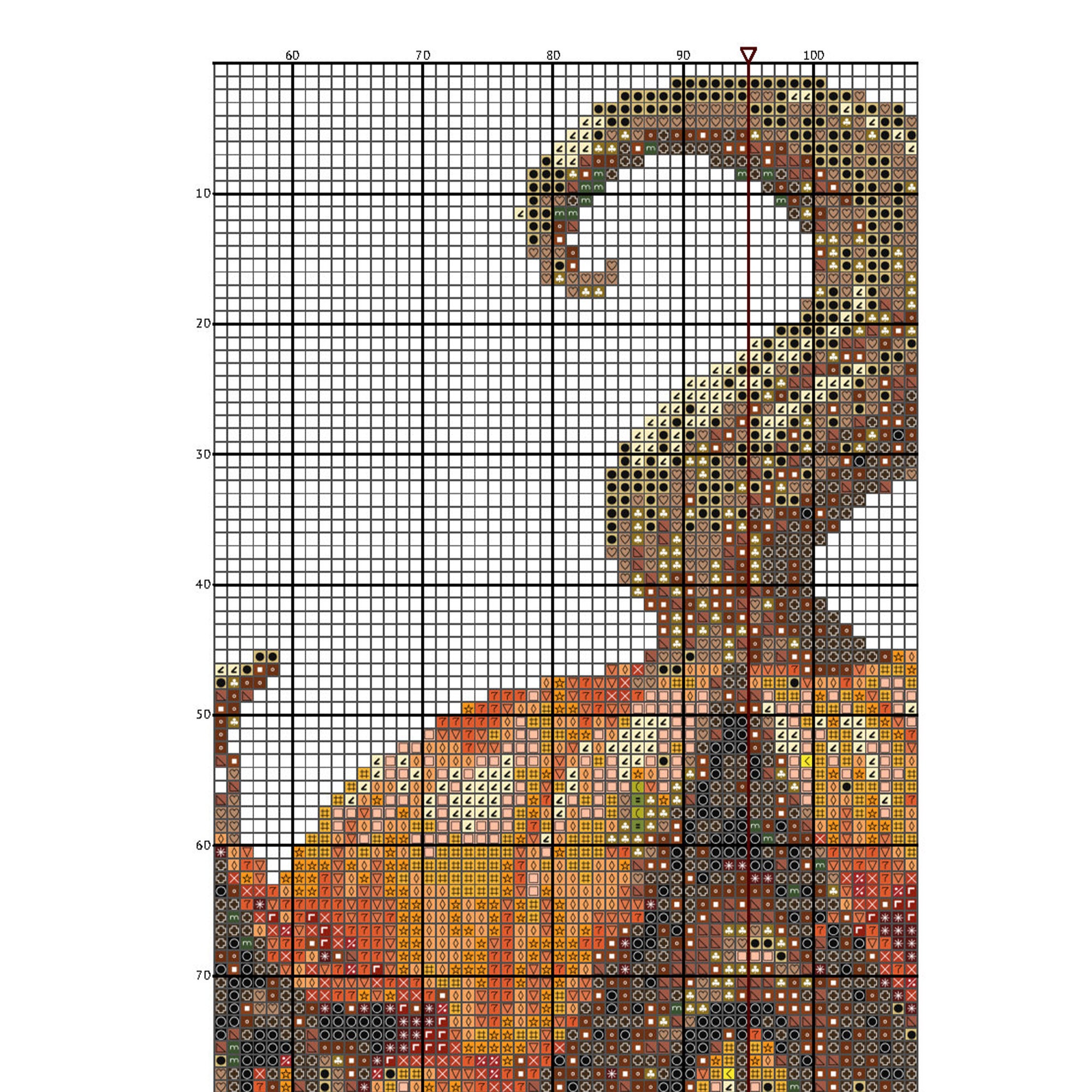 Pumpkins Cross Stitch Pattern Instant PDF Download - Fairy Pumpkin House Watercolor Cross Stitch ...