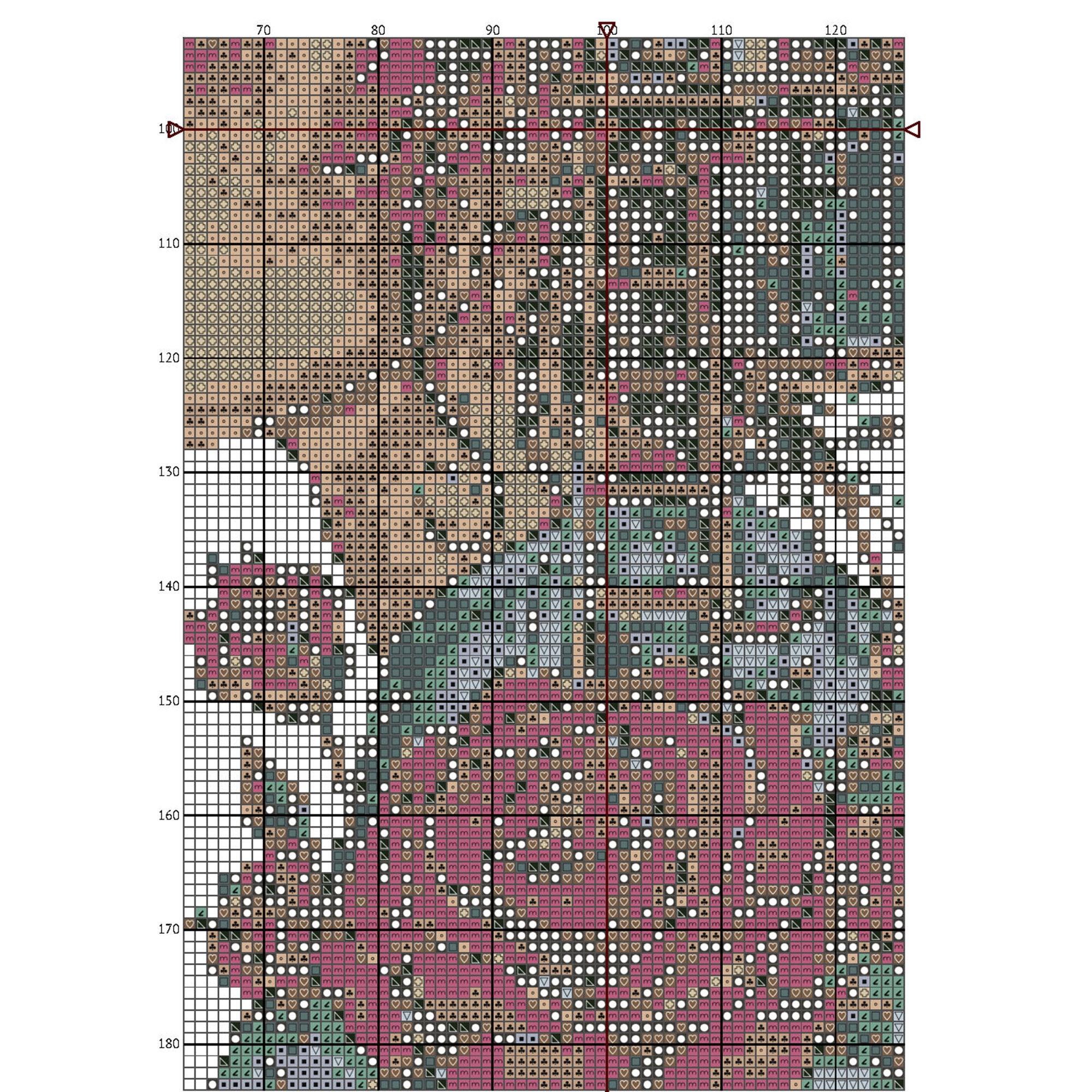 Woman Cross Stitch Pattern Instant PDF Download - Woman and Books ...