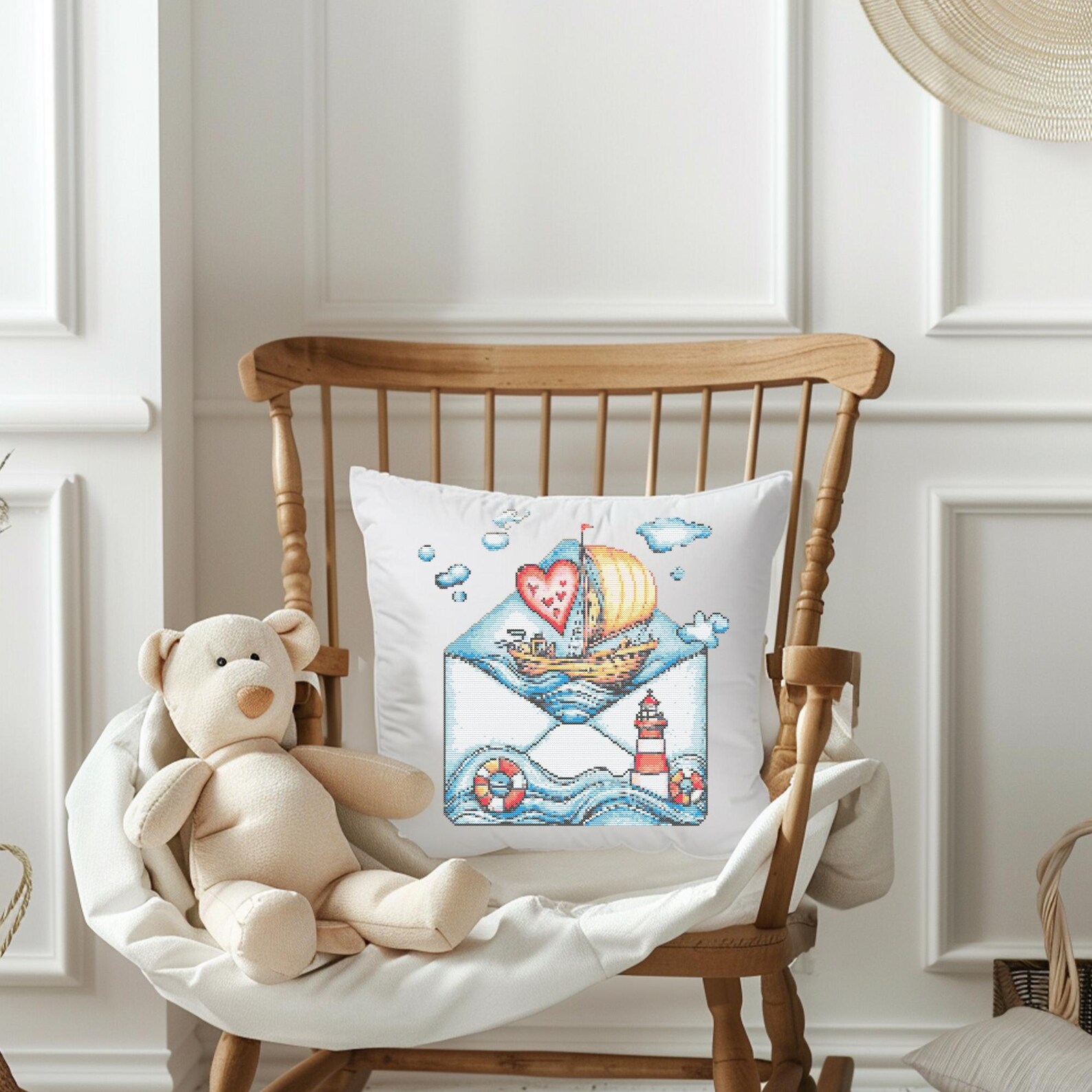 Envelope Cross Stitch Pattern Instant PDF Download - Whimsical Envelope ...
