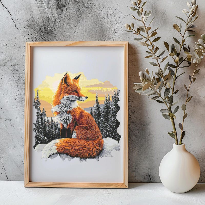 Fox Cross Stitch - Etsy