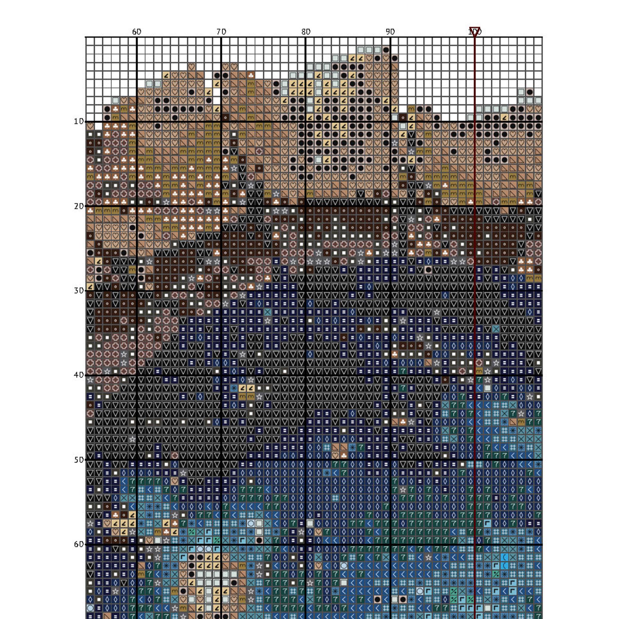 Telescope Cross Stitch Pattern Instant PDF Download - Telescope View ...