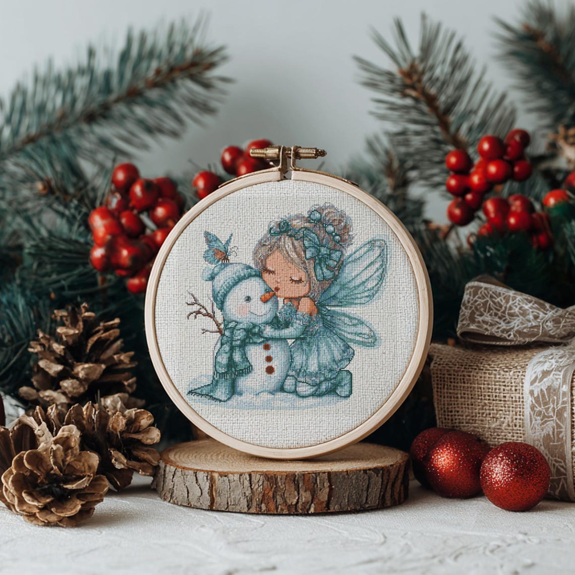 Fairy Cross Stitch Pattern Instant PDF Download - Winter Fairy and ...