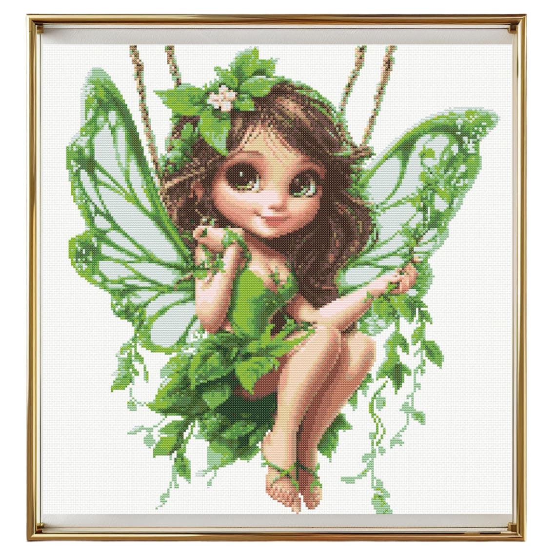 Fairy Cross Stitch Pattern Instant PDF Download- Green Little Fairy ...