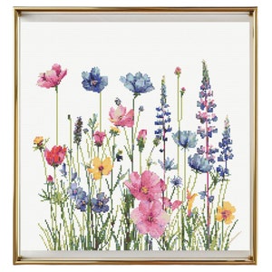 Wildflowers Cross Stitch Pattern Instant PDF Download - Wildflower ...