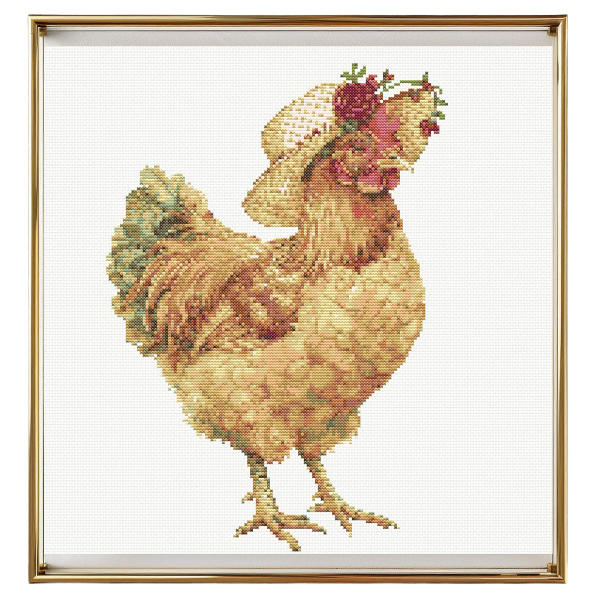 Chicken Cross Stitch Pattern Instant PDF Download Chicken Lady ...