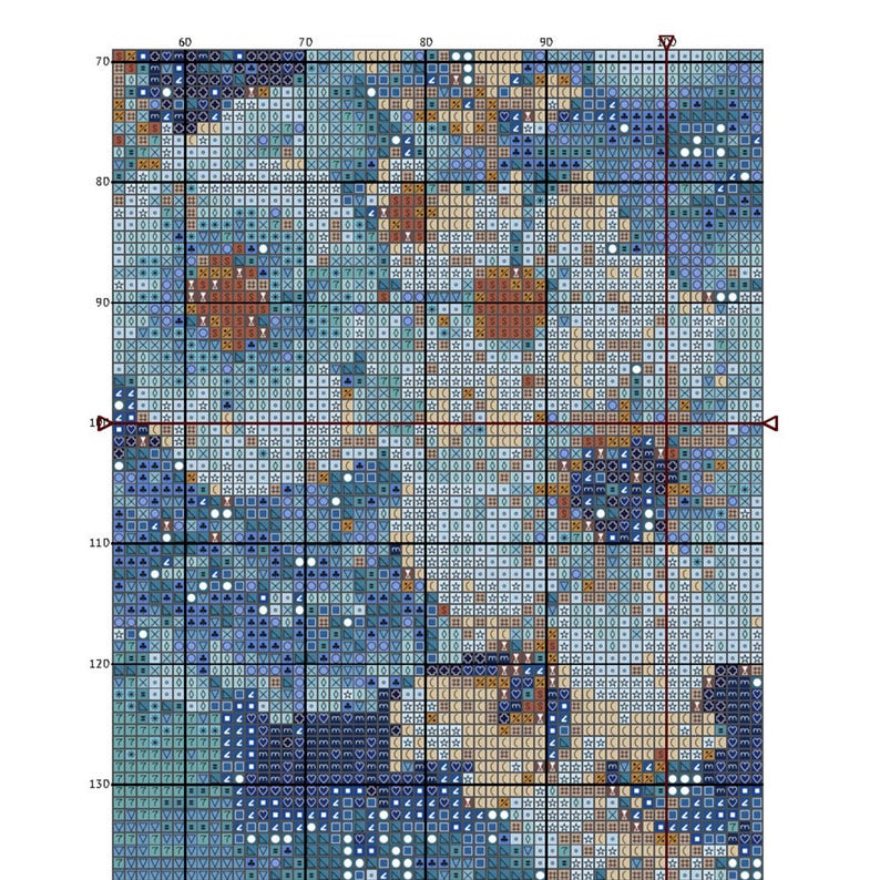 Turtle Cross Stitch Pattern Instant PDF Download - Floral Turtle ...