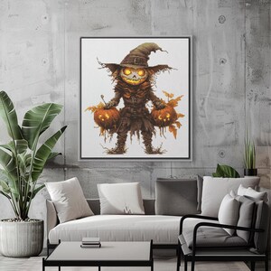 Scarecrow Cross Stitch Pattern Instant PDF Download - Scarecrow ...