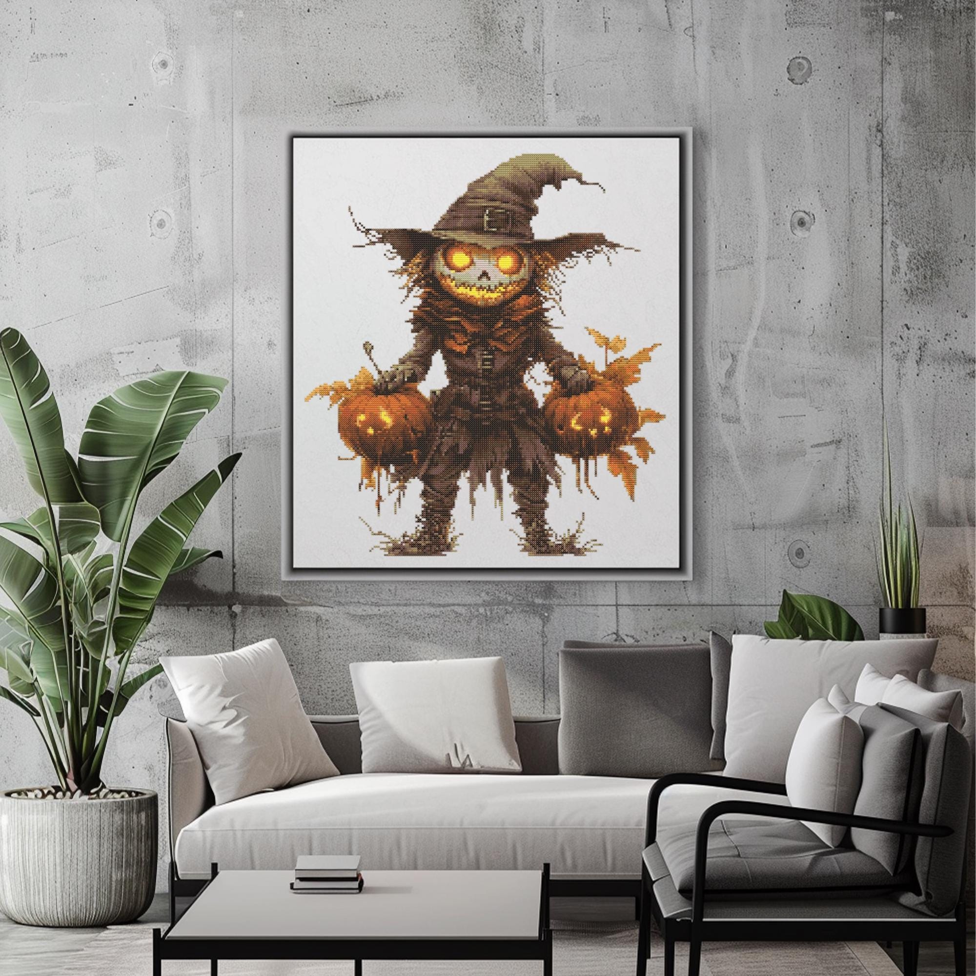 Scarecrow Cross Stitch Pattern Instant PDF Download - Scarecrow ...