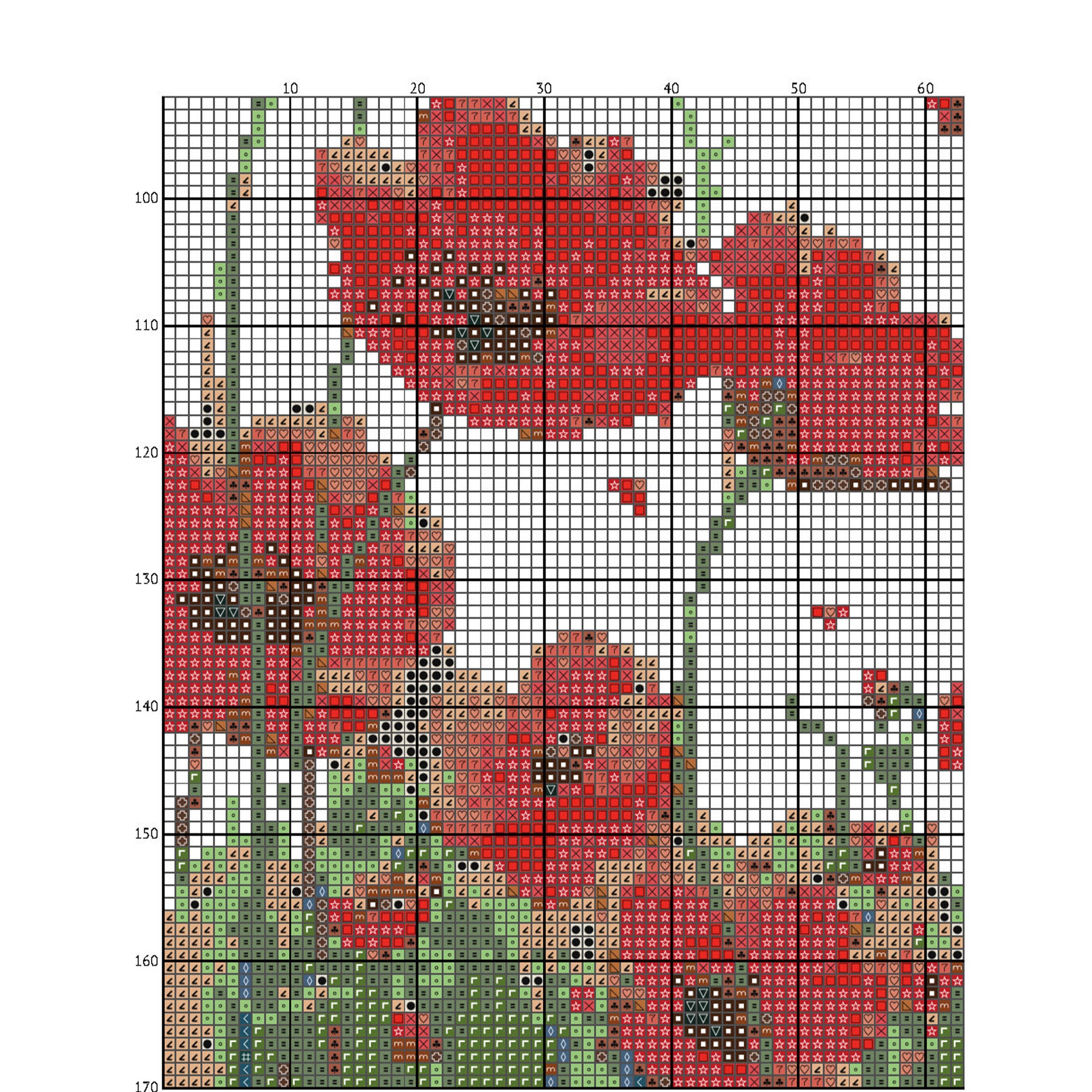 Boy Cross Stitch Pattern Instant PDF Download Boy and Poppies ...