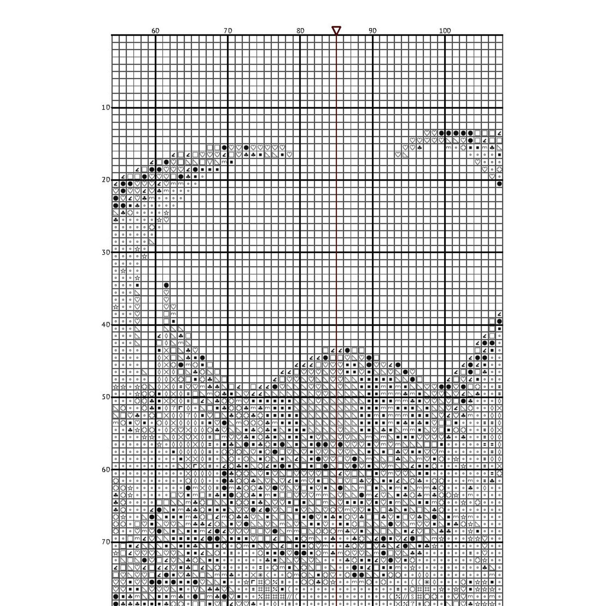 Bat Cross Stitch Pattern Instant PDF Download - Halloween Bat ...