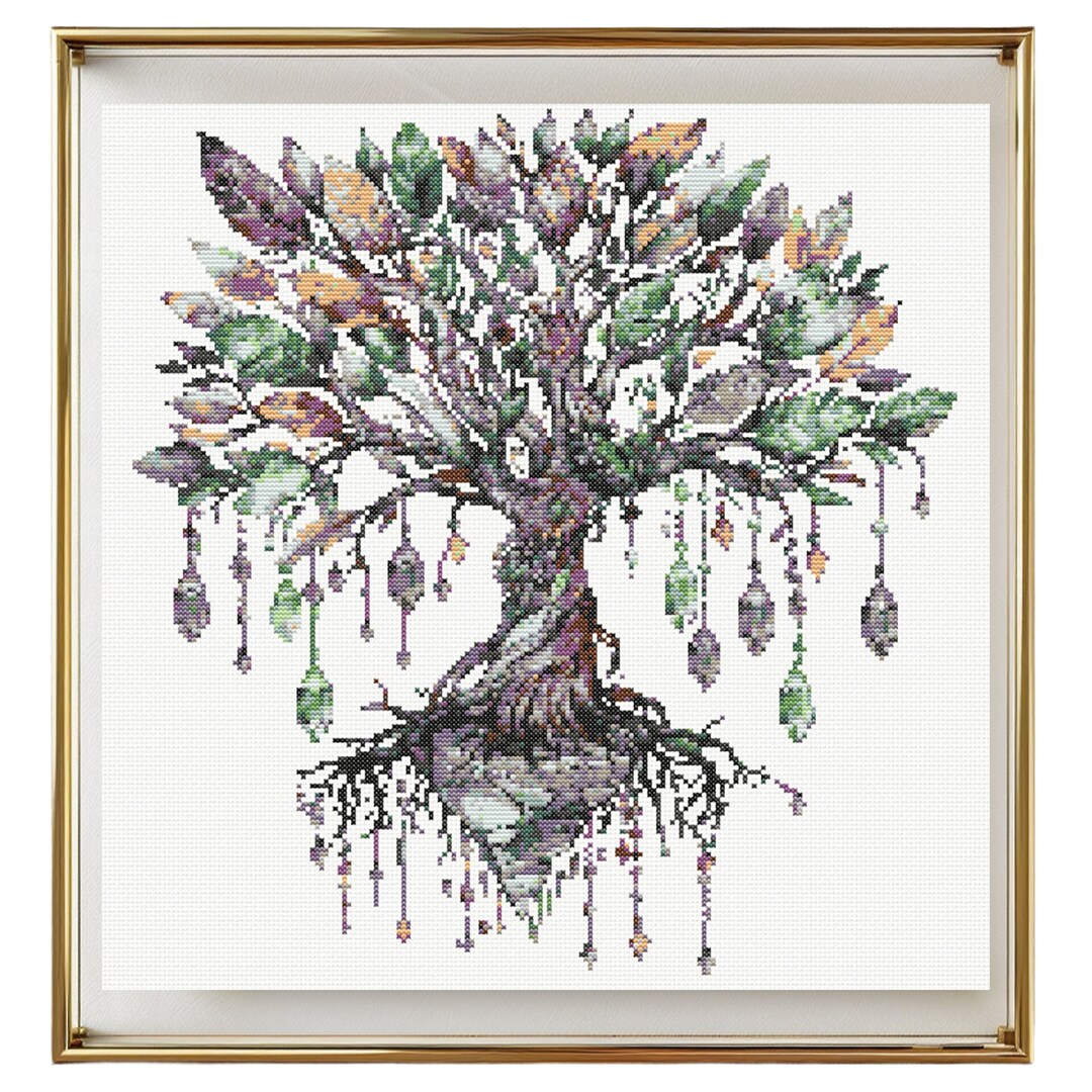 Tree Cross Stitch Pattern Instant PDF Download - Tree of Life ...