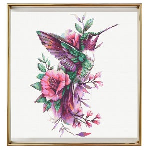 Hummingbird Cross Stitch Pattern Instant PDF Download - Hummingbird ...