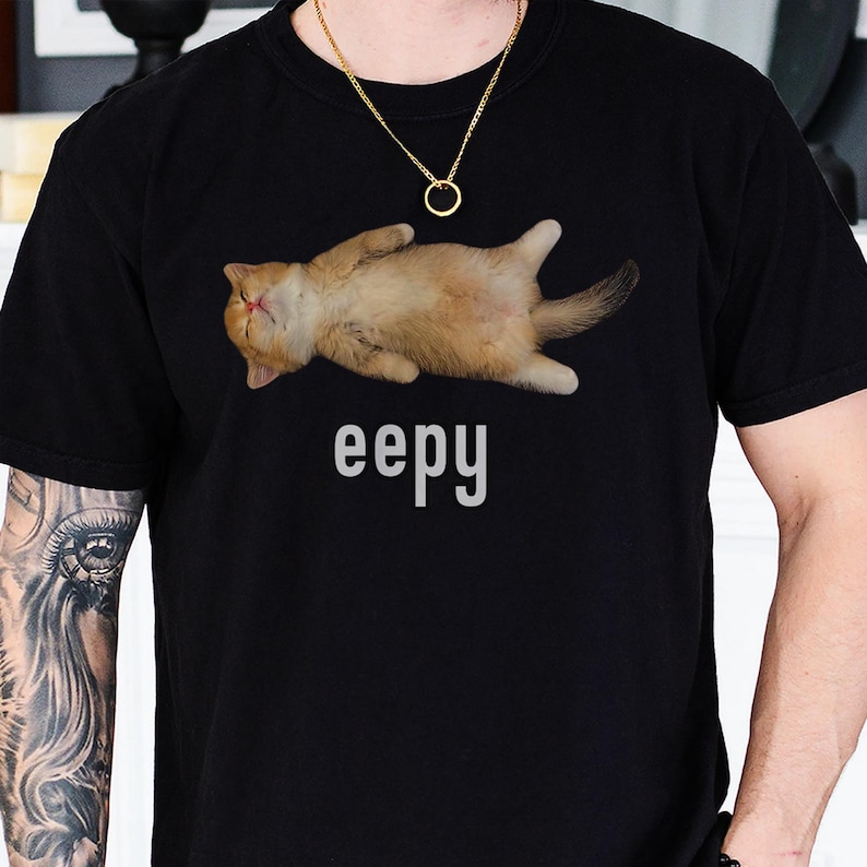 Eepy Cat Silly Sleepy Cat Meme T-shirt, Funny Cat Lover Tee, Unisex ...