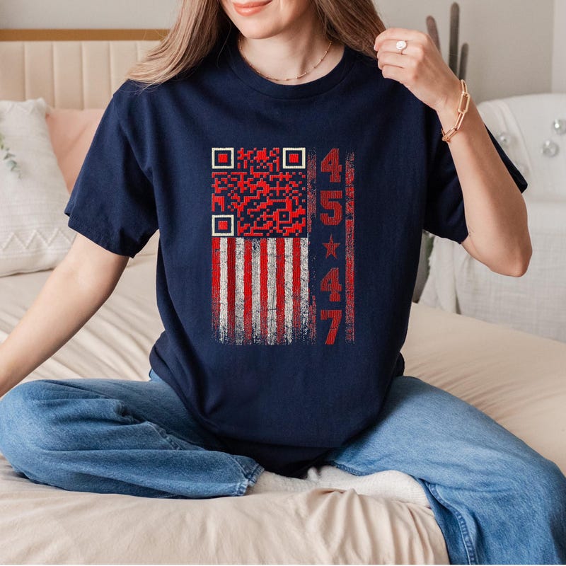 Trump Qr Code Tee - Etsy