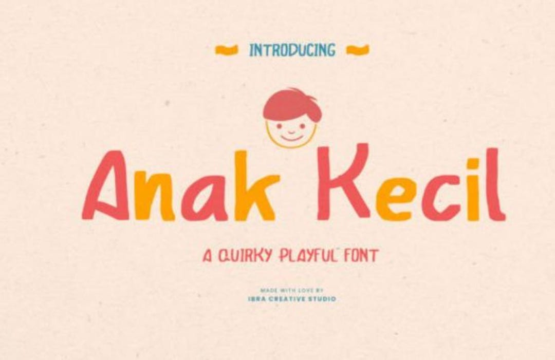 Anak Kecil Font, Elegant Font, Stylish Font, Modern Calligraphy Fonts ...