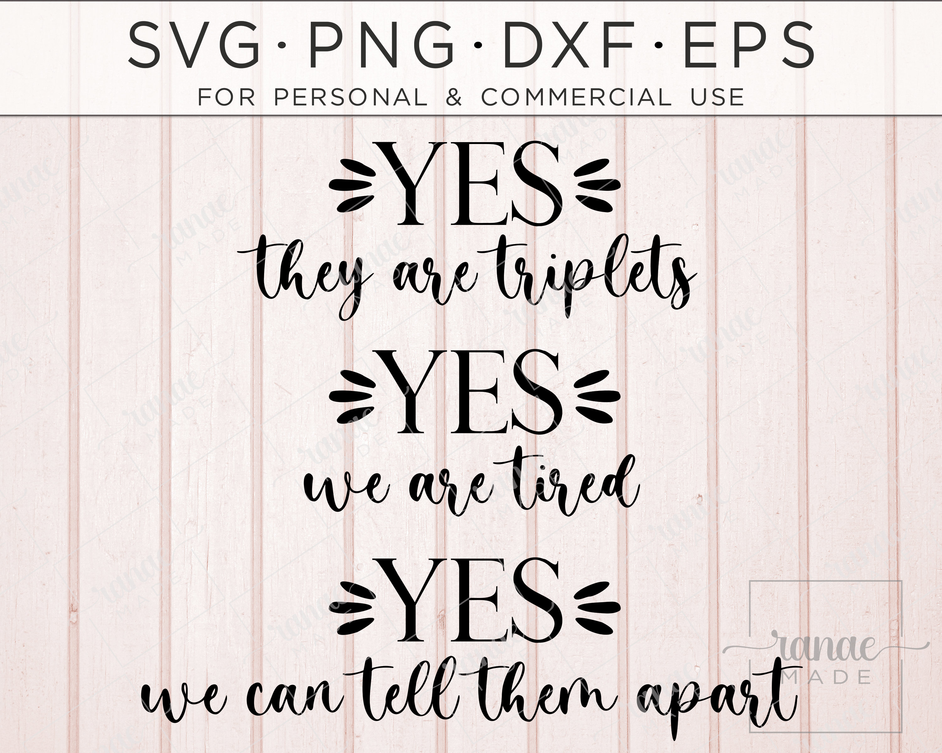 Triplets Svg, Triplet Mom Svg, Triplet Mama Svg, Triplet Dad Svg ...