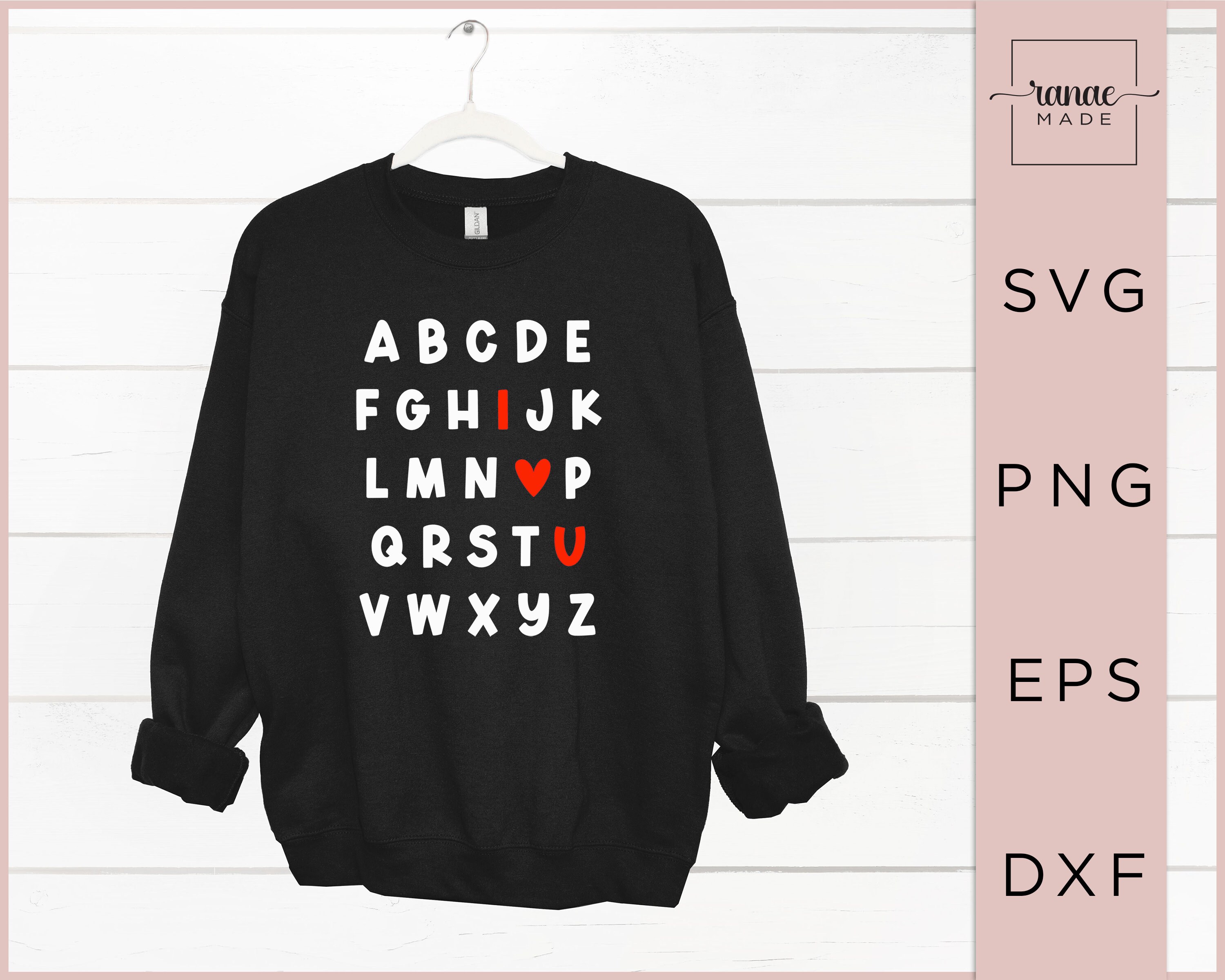 ABC I Love You Svg Cut File for Cricut, ABC Svg, Alphabet Svg ...