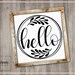 Hello Svg, Welcome Svg, Round Sign Svg, Hello Circle Svg, Door Decal ...