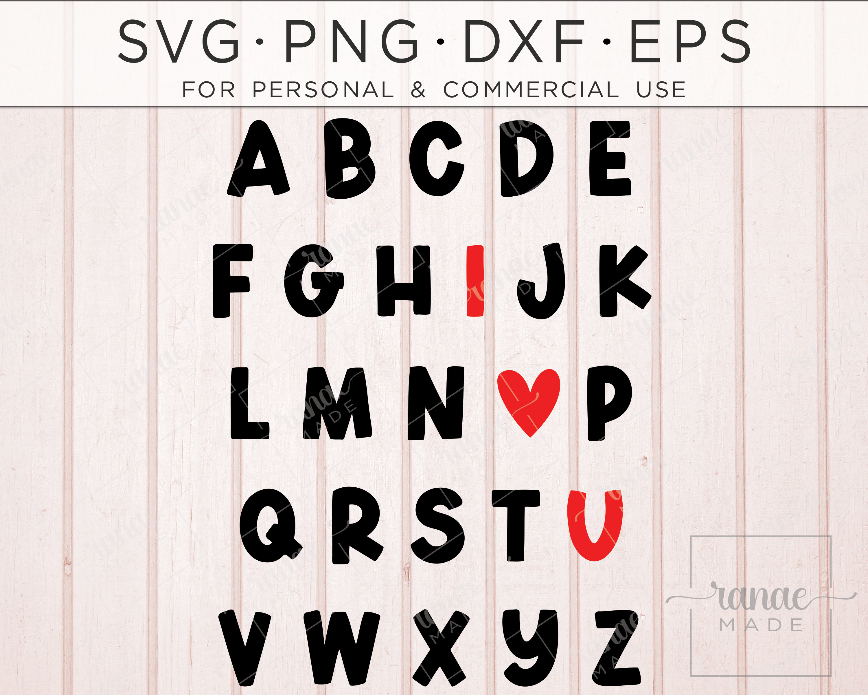 ABC I Love You Svg Cut File for Cricut ABC Svg Alphabet Svg - Etsy ...
