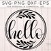 Hello Svg, Welcome Svg, Round Sign Svg, Hello Circle Svg, Door Decal ...